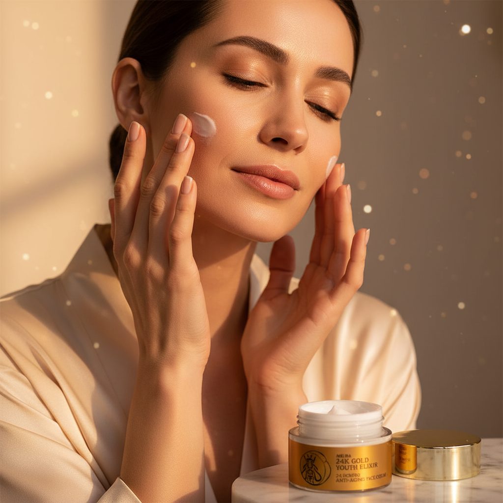 Melira 24K Gold Youth Elixir Anti-Aging Face Cream - Revitalizing Mois ...