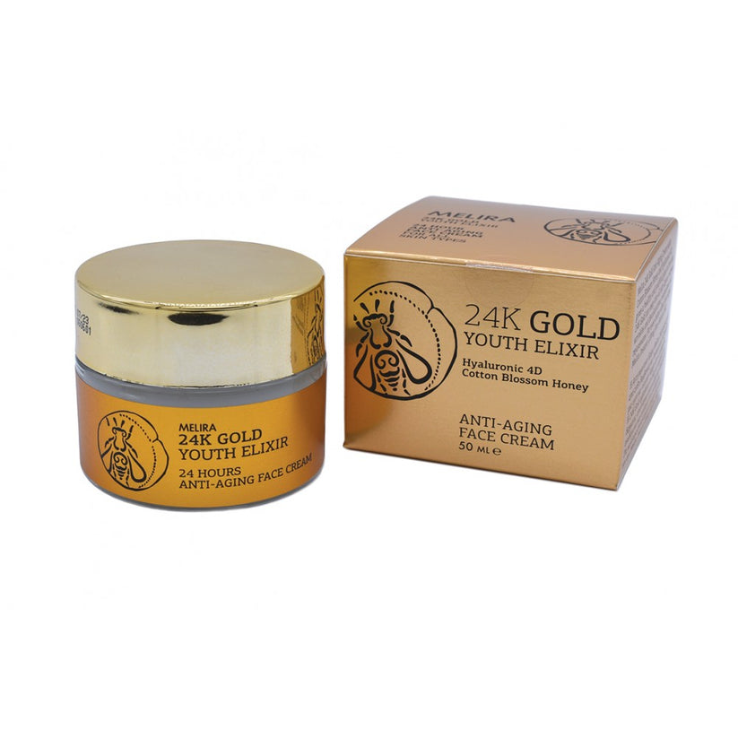 Melira 24K Gold Youth Elixir Anti-Aging Face Cream - Revitalizing Mois ...